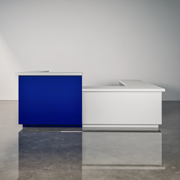 L-Shaped Laminate Reception Desk - Hugo & Hoby